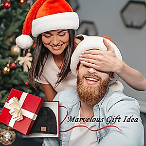 Bluetooth Beanie Gifts for Men Women - Cool Christmas Stocking Stuffers Birthday Gifts Ideas for Teen Boys Girls Husband Wife Dad Mom Winter Music Knit Hat with Bluetooth 5.0 Headphones Outdoor Black