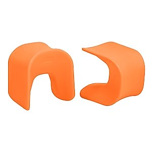 ECR4Kids Wave Seat, 18in - 19.6in Seat Height, Perch Stool, Orange, 2-Pack