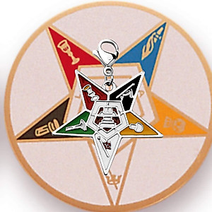 LQRI OES Gift The Eastern Star Gift OES Zipper Pull OES Sorority Jewelry Sorority Gift for Women Men (OES Star)