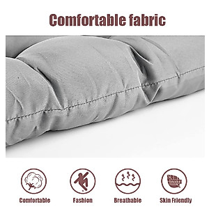 Srutirbo Rocking Chair Cushion Pad,Water Resistant Patio Chair Cushion for Adirondack Chair High Back Indoor Outdoor Soft Thickened Patio Chaise Lounger Cushion Overstuffed Patio Chair Cushion (Gray)