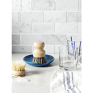 LE TAUCI Ceramic Spoon Rest, Housewarming Present, Coffee Spoon Holder for Kitchen Counter, Stove Top Protection, Kitchen Decor, Accessories for Countertop - 4.9 inch, Set of 4, Gradient Red