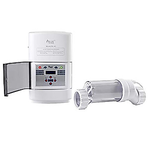 BLUE WORKS Saltwater Pool System Up to 25K Gallon Inground Salt Pool Compatible with Hayward Salt Chlorine Generator Plumbing, 2 Year USA Warranty, Clear