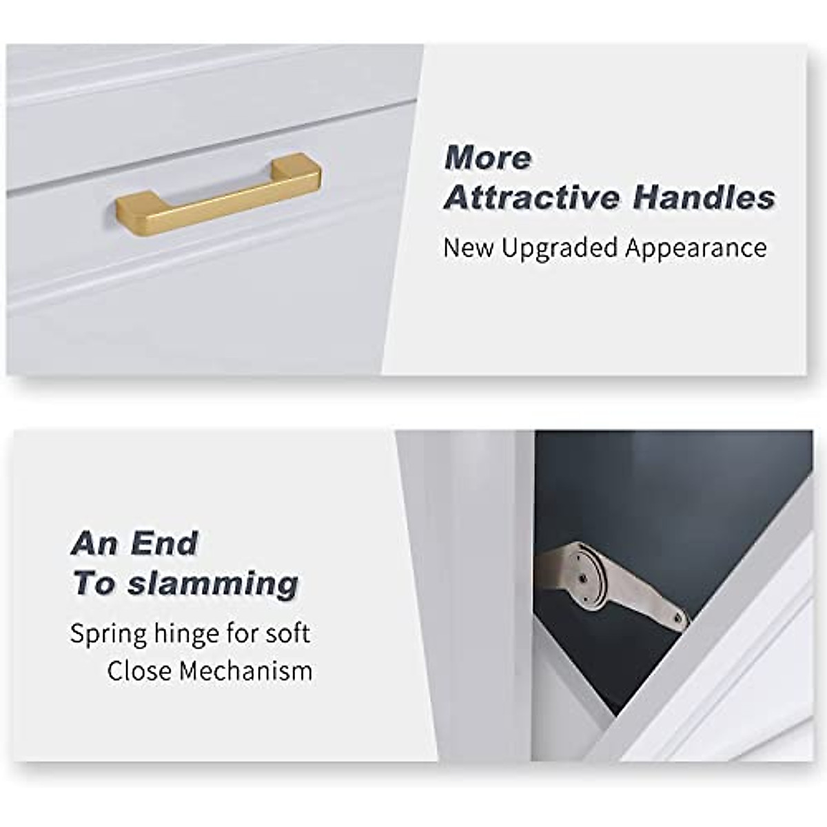 Scurrty 20.5'' Wooden Tilt Out Trash Can Cabinet for Kitchen Island,Tilt Out Bin for Trash Disposal Recycling, Handmade Solid Wood Hideaway Trash Holder for Laundry Hamper with Drawer (White, Single)