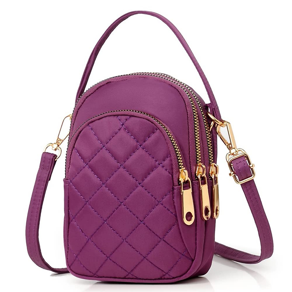 Small Crossbody bags Cell Phone Wallet Purses Travel Pouch Mini Shoulder Bag for Women Girl, Purple