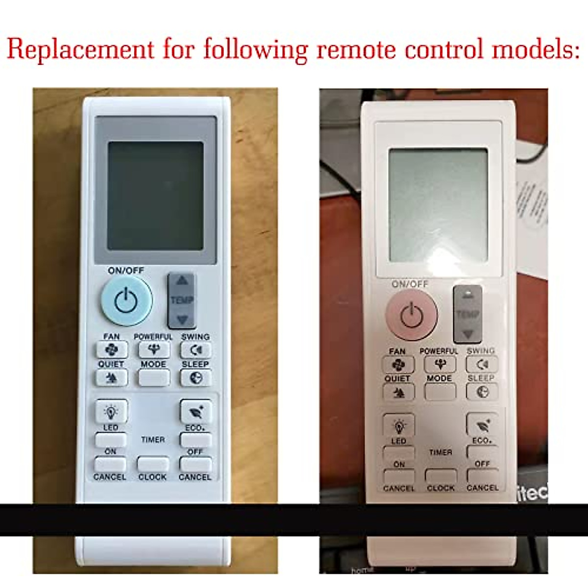 Compatible with DAIKIN Air Conditioner Remote Control BRC52B61 BRC52B62 BRC52B63 BRC52B64 BRC52B65