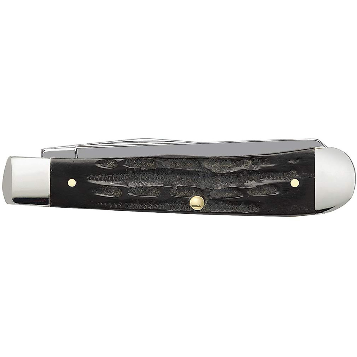 Case WR XX Pocket Knife Jigged Buffalo Horn Trapper Item #65010 - (Bh254 SS) - Length Closed: 4 1/8 Inches