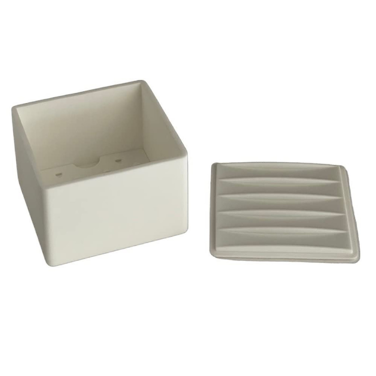 CapaBunga Cheese Vault for Soft Cheese - Reusable Artisan Cheese Storage Container for Fridge - Food Grade Silicone Cheese Container 5x5x3.5” - Easy to Clean Cheese Keeper for Refrigerator – White