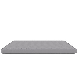 DHP Dana 6 Inch Quilted Full Mattress with Removable Cover and Thermobonded Polyester Fill, Gray