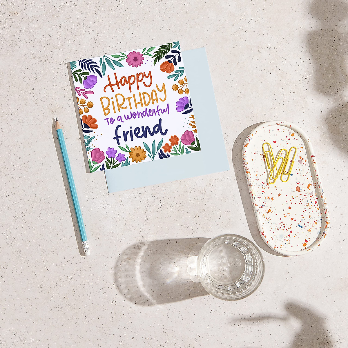 Huxters Birthday Card – Best Friend Birthday Cards with Floral Print –Birthday Cards for Her – Gifts for Women – Luxurious Print with Vivid Colours – Recyclable Envelope – 148 x 148mm (Friend)