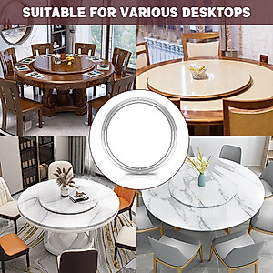 24 Inch Aluminum Lazy Susan Bearing Turntable Ring Heavy Duty Swivel Base Rotating Turntable Hardware for Kitchen Round Dining Table