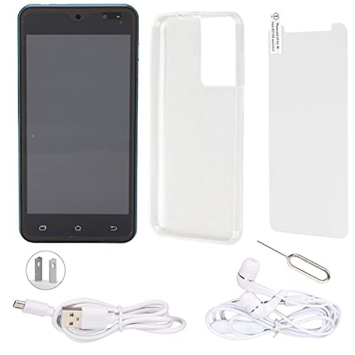 Diydeg 2G/3G Unlocked Smartphone for Android 11, Dual SIM Unlocked Cell Phone with 5.0in Screen, 128GB Expandable Storage, 4GB RAM 512MB ROM, 2MP Camera, 2000mah Battery, Face Recognition(Green)