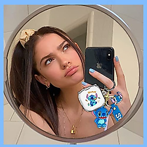 TOLUOHU Stich Case for Samsung Galaxy Buds2 pro(2022)/Galaxy Buds2(2022)/Galaxy Buds Live(2020)/Galaxy Buds Pro(2021), Hard PC Shockproof Protective Cover with Keychain Lanyard…