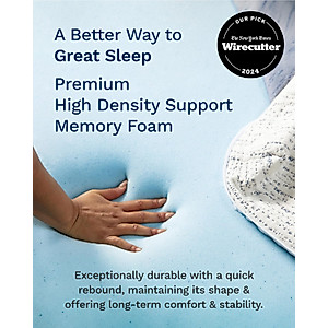 ViscoSoft 4 Inch Memory Foam Mattress Topper Full - Select High Density Ventilated Mattress Pad - Premium Removable Rayon Cover