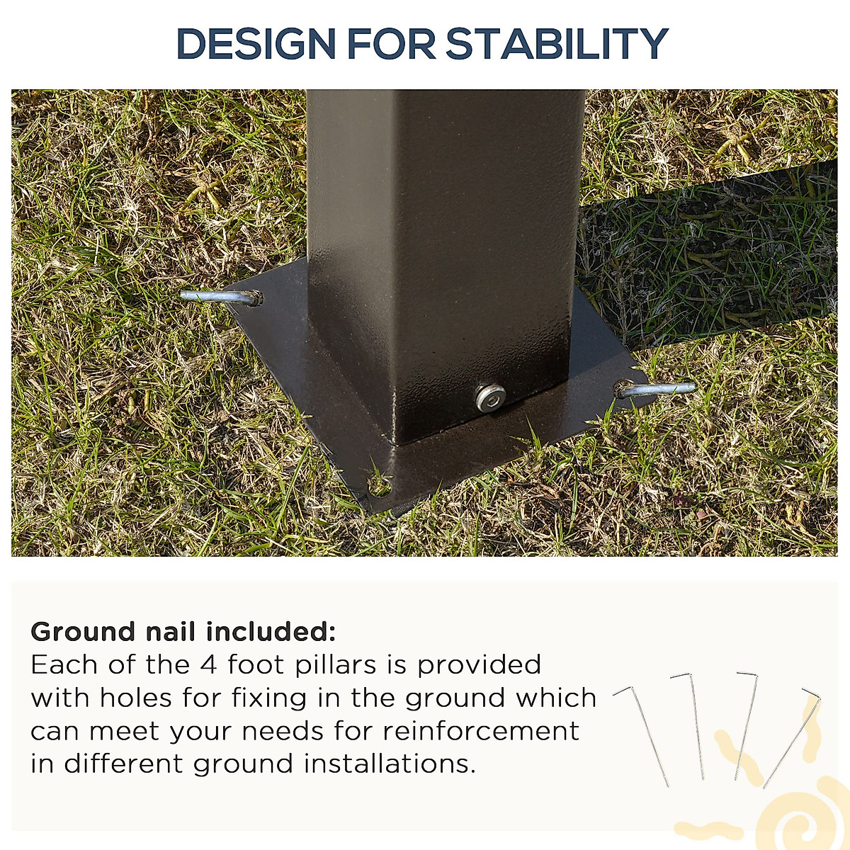 Outsunny 10' x 12' Hardtop Gazebo Canopy with Polycarbonate Roof, Aluminum Frame, Permanent Pavilion Outdoor Gazebo with Netting, for Patio, Garden, Backyard, Deck, Lawn, Dark Brown, Off-White