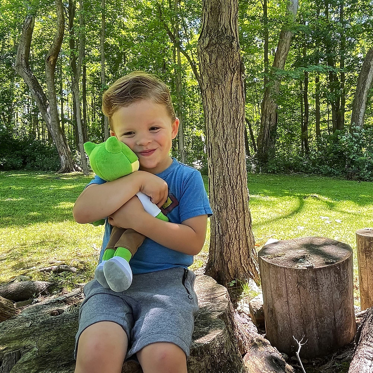 Playtime by Eimmie Plushible Plush Rag Doll - Soft Dolls for Baby, Boys, Girls, Toddler, & Infants - Washable Fabric - Sensory Toys - 14 Inch - Frog Plush - Stuffed Rag Dolls for Babies