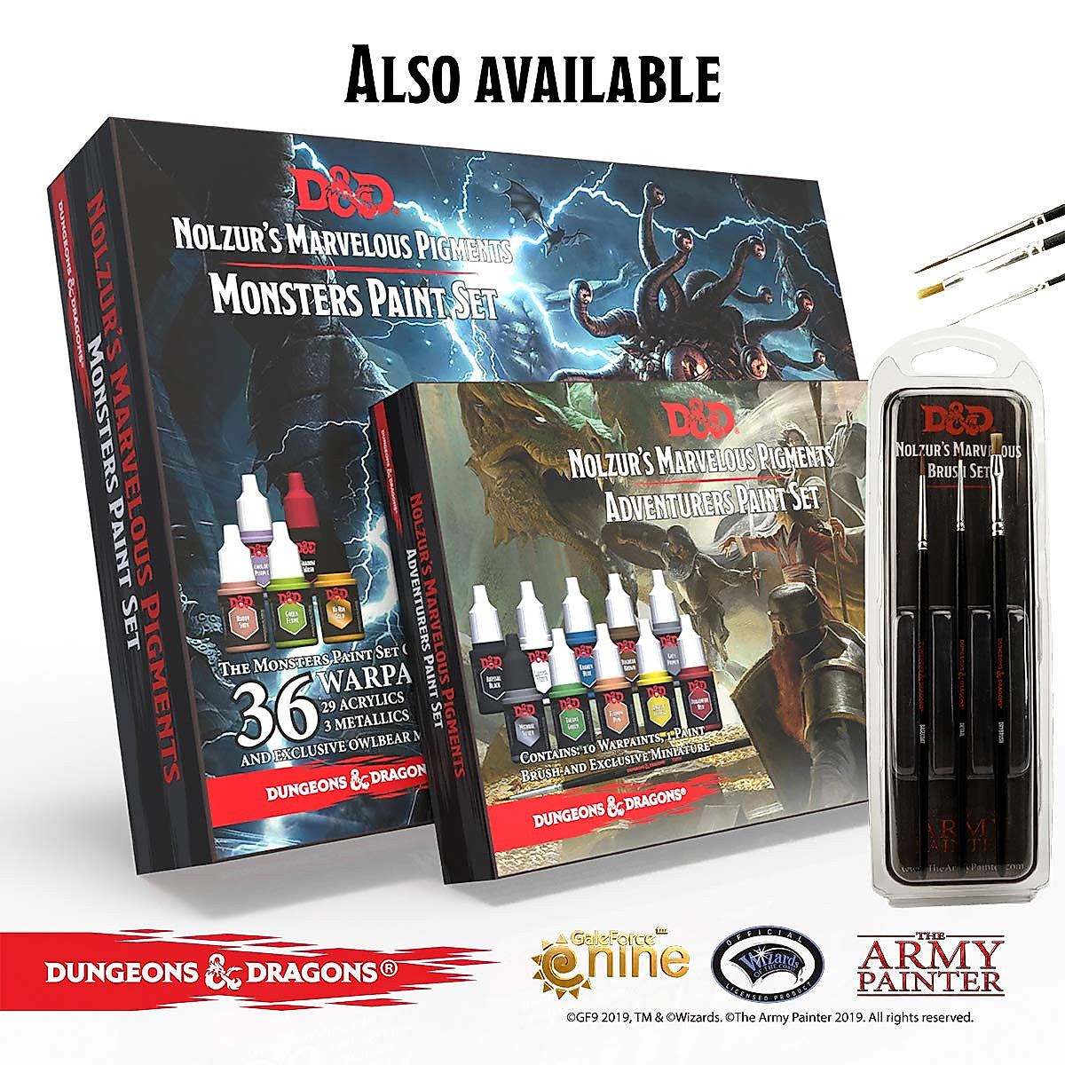 The Army Painter Dungeons and Dragons Nolzur’s Marvelous Pigments Underdark Paint Set, 10 Acrylic Paints Roleplaying, Boardgames, Wargames Miniature Model Painting