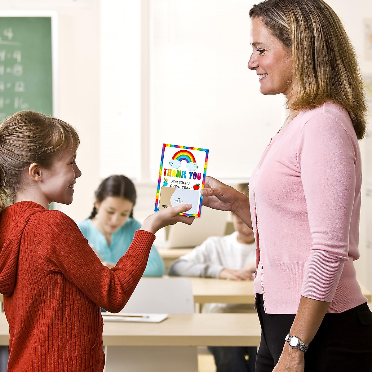 JUESMOS 12 Pack Teacher Gift Card Holder Teacher Appreciation Gift Cards Holder Teacher Money and Gift Card Sleeves Teacher Coffee Gift Card for Teacher Appreciation Week End of Year Graduation Gifts