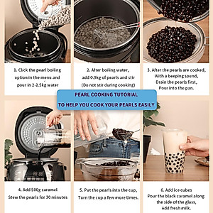 Mvckyi Commercial Pearl Cooker Tapioca Cooker, 12L Tapioca Maker Automatic Non-Stick Pearl Maker with Button Panel, Bubble Tea Cooker for Tea Sago Pearl Milk Tea