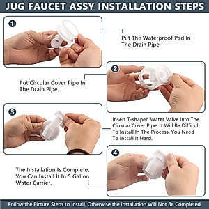 5-Gallon Water Jug Spigot, for 5 Gallon Coleman Water jug. Water Carrier Jug Replacement Faucet Assy. Compatible with Special Coleman 5 Gallon Water Carrier Model, Sealed and Durable Water Jug Spout.