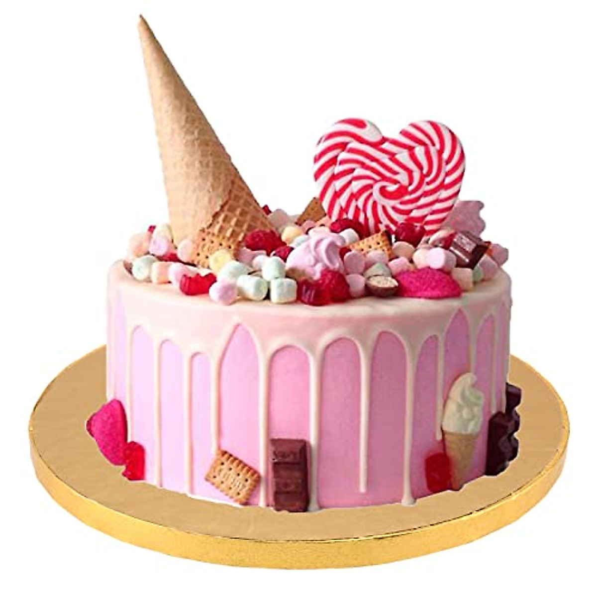 MAHIONG 10 Pack 12 Inch Round Cake Drums, Reusable 1/2 Inch Thickness Gold Cake Boards Circles with Professional Smooth Straight Edges, Round Cake Circles Cake Base for Display Cake Baking Supplies