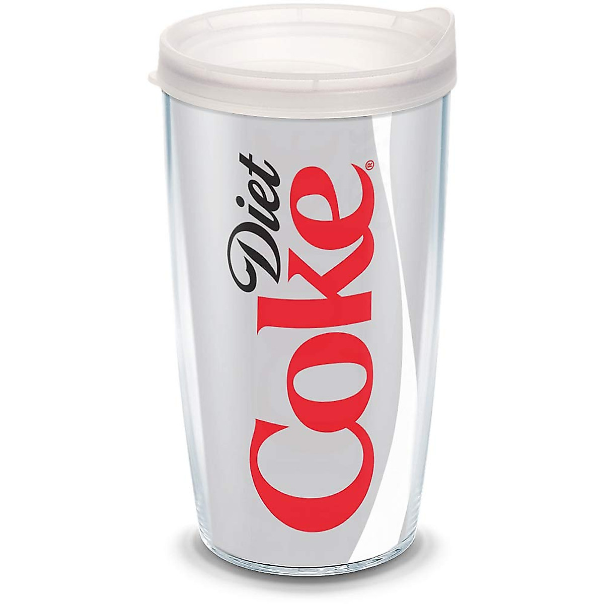 Coca-Cola Diet Coke 4L Portable Cooler/Warmer, Compact Personal Travel Fridge for Snacks Lunch Drinks & Tervis Plastic, Coca-Cola - Diet Coke Tumbler with Wrap and Frosted Lid 16oz, Clear