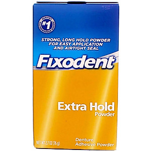Fixodent Extra Hold Denture Adhesive Powder, 2.7 oz