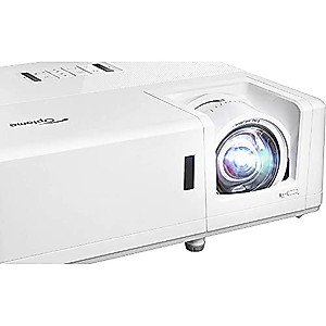 Optoma GT1090HDR Short Throw Laster Home Theater Projector Bundle with Minolta 120" Home Theater Projector Screen 16:9 Indoor Outdoor Folding with Mount Hooks
