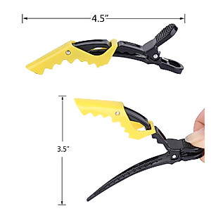 HH&LL Hair Clips for Women – Wide Teeth & Double-Hinged Design – Alligator Styling Sectioning Clips of Professional Hair Salon Quality - 10Pack (Mixing)