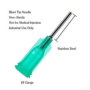 Shintop 20ml Syringe with 18G 1/2 Inch Blunt Tip Needles, Syringe Caps for Experiments, Industrial Use (12 Pack)