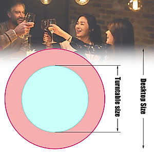 HYSOND Lazy Susan Turntable Large Glass Dining Table with Swivel Assist System Base Giratoria Turntable Organizer Round Tabletop Rotating Serving Tray, for Kitchen Dining/Parties/Wedding Φ120cm/47in