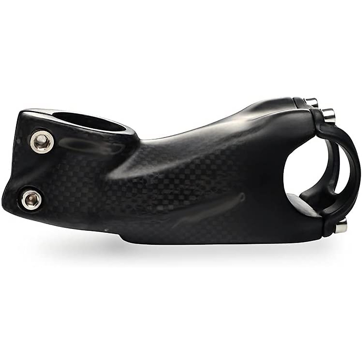 ZECHAO Mountain Bike Stem,60-120mm Full Carbon Fiber Riser Carbon Fiber Mountain Bicke Stem 17 Degrees Road Bike Stem Bike Stem (Color : Black, Size : 80mm)
