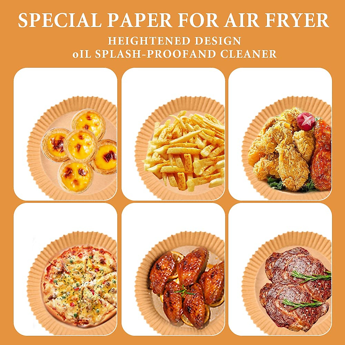 150PCS Air Fryer Disposable Paper Liner, Nantala Round Air Fryer Paper Liners, Parchment Paper Non-Stick, Water-proof, Food Grade Paper Liner for Baking Roasting Microwave (6.3 Inch)