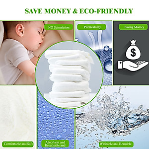 Prefold Cloth Diapers - Premium Cotton, Fasoar 3 Ply Environmental Friendly Baby Washable Diaper Covers for Babies to Toddlers Multi-Use (10-35 lbs) 6 Count