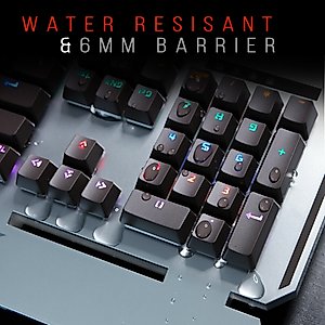 Bloody Gaming B740 Wired Optical Gaming Keyboard with Ergonomic Wrist Rest – Quiet & Satisfying Switch Keyboard - LED Backlit Illuminated Keys – Water/Splash Resistant - [Black Switches – LK Gen 1]