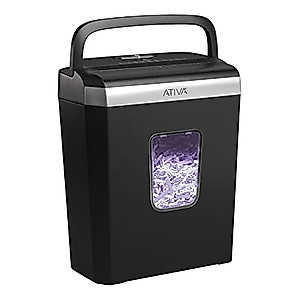 Ativa® 6-Sheet Cross-Cut Shredder, Black, A06CC19