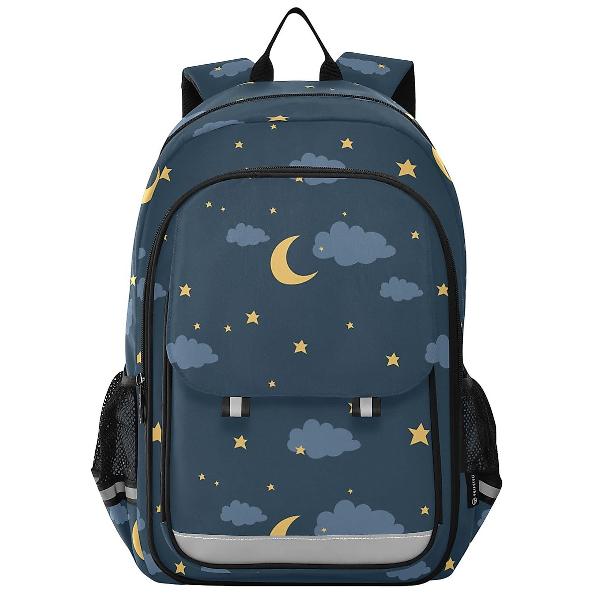 ALAZA Night Sky with Moon Stars and Cloud Backpack Daypack Bookbag