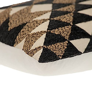 Parkland Collection Transitional Geometric Beige 14" x 20" Pillow