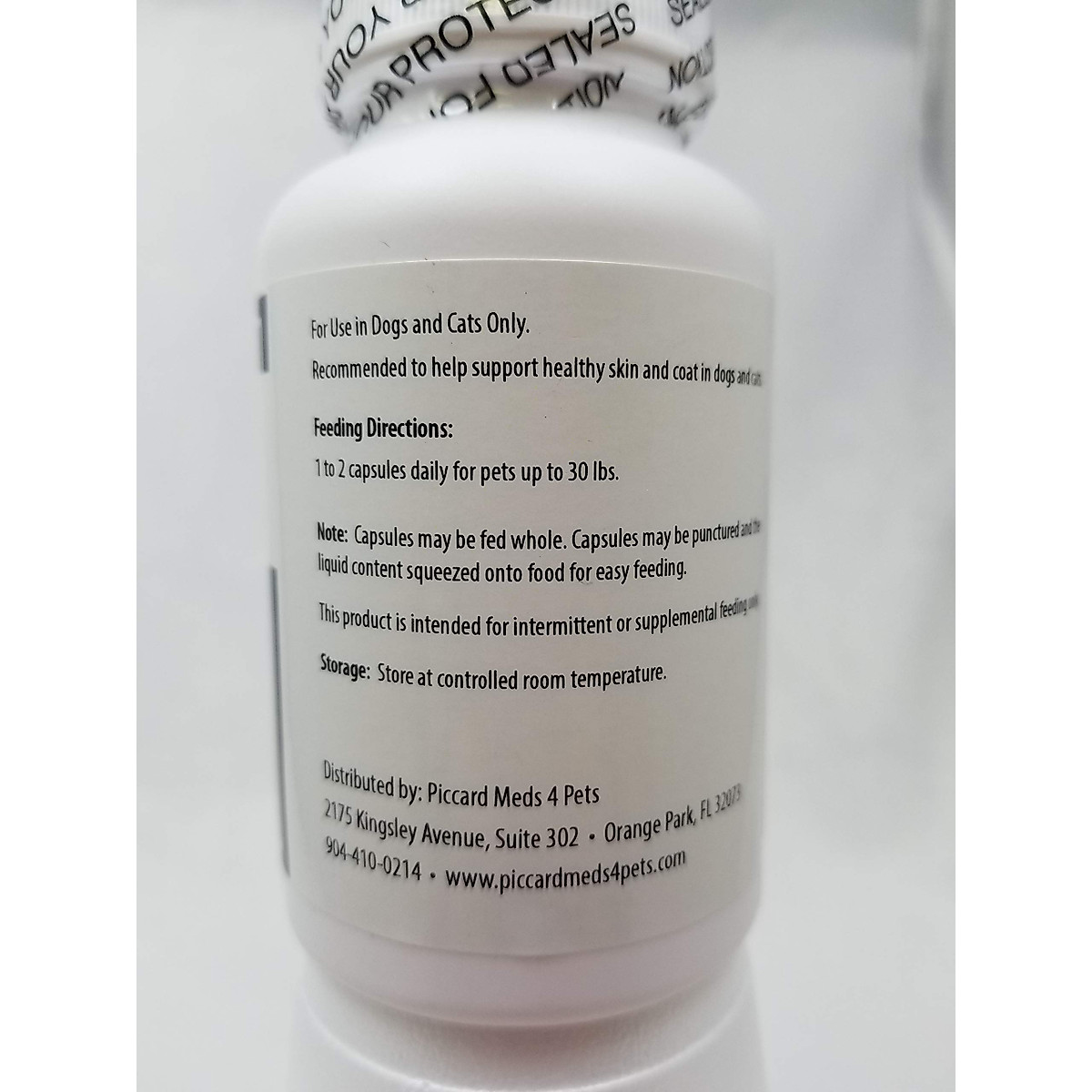 Piccardmeds4pets Derma-3 Softgels Omega-3 for Small Dogs and Cats 60 CT