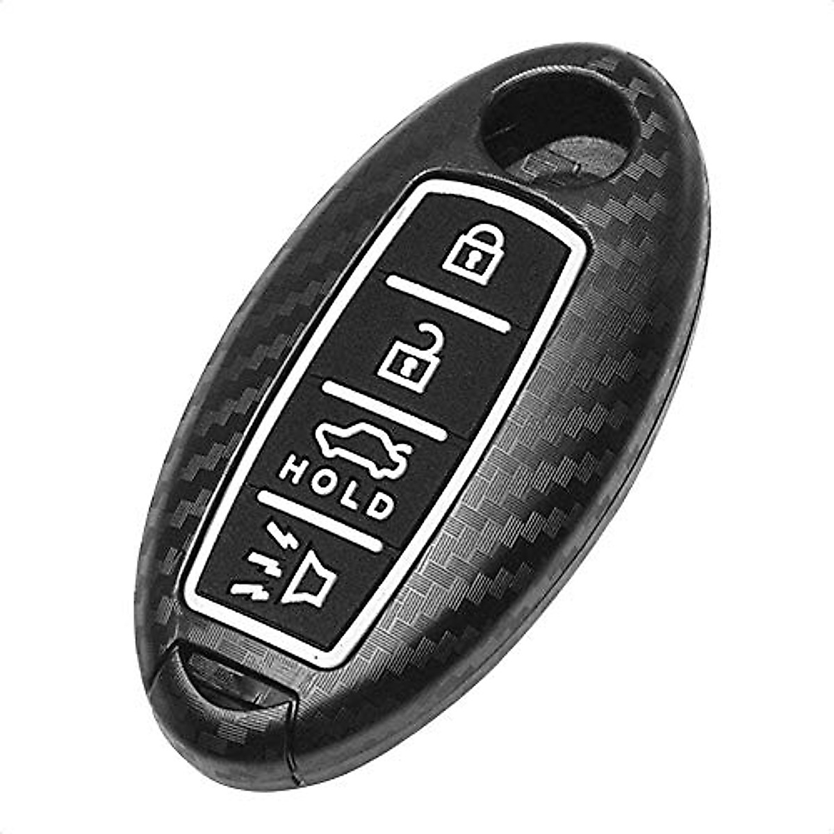 TANGSEN Smart Key Fob Case for INFINITI EX FX X G JX M Q QX SERIES for NISSAN ALTIMA COUPE ARMADA GT-R MAXIMA MURANO CROSS CABRIOLET PATHFINDER ROGUE SENTRA VERSA 4 Button Keyless Entry Remote Cover