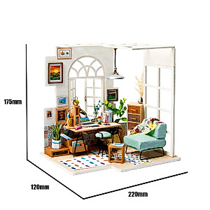Rolife DIY Miniature Dollhouse Kit Diorama Room Model with LED Gifts for Boys Girls Women Friends(SOHO Time)