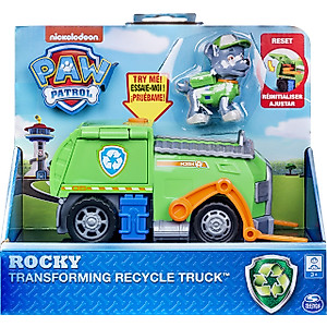 Paw Patrol, Rocky’s Transforming Recycle Truck with Pop-Out Tools & Moving Forklift, for Ages 3 & Up