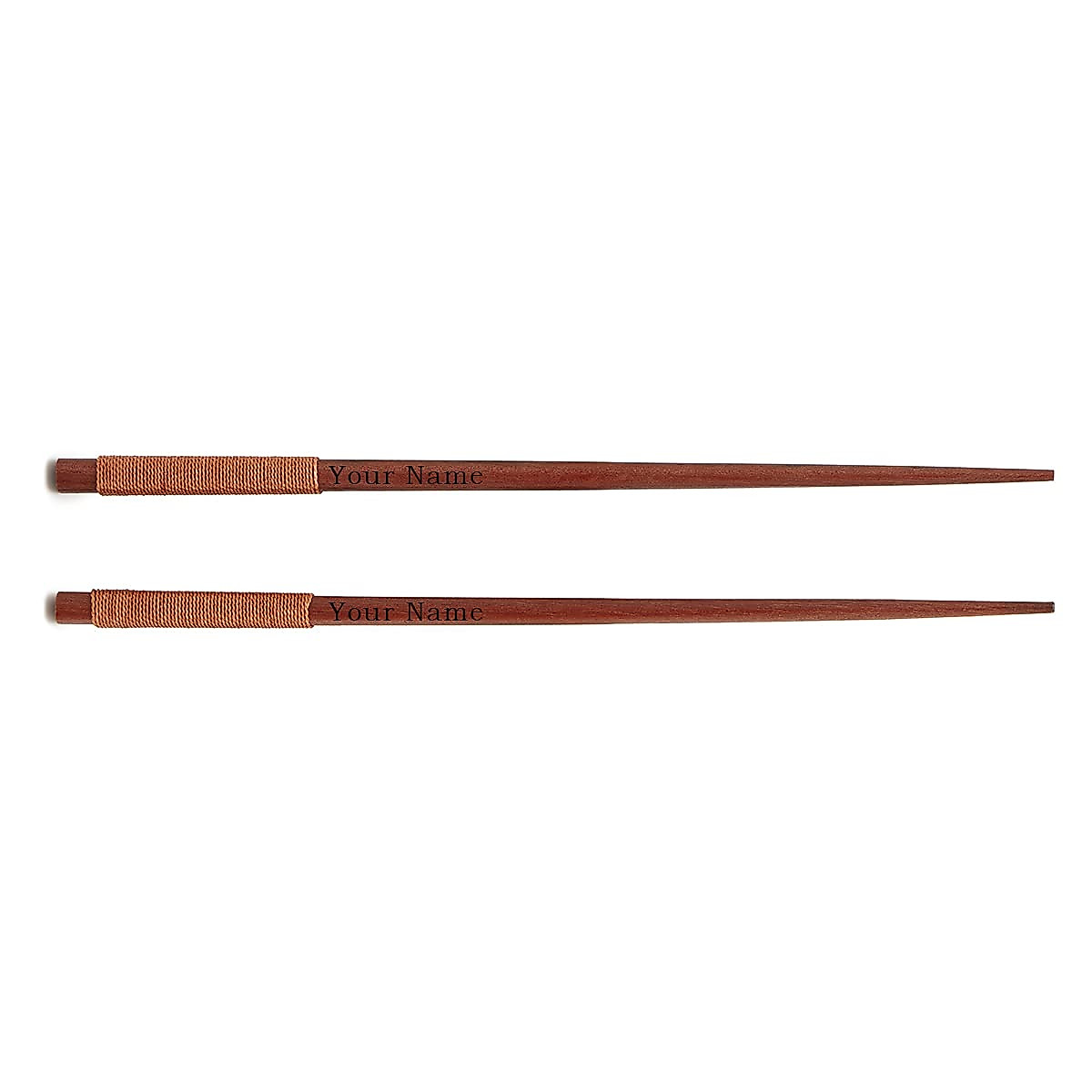 Personalized Set of Wood Chopsticks with Wooden Case - Customize Chinese Japanese Style Chopstick - Engrave the Case with Anything. Great Gift for Women, Men, Boyfriend, Couples, Husband, Son