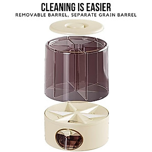 SENAOU Grain Storage Tank Grain Dispenser 360°Rotating Kitchen Storage Containers (11lb)