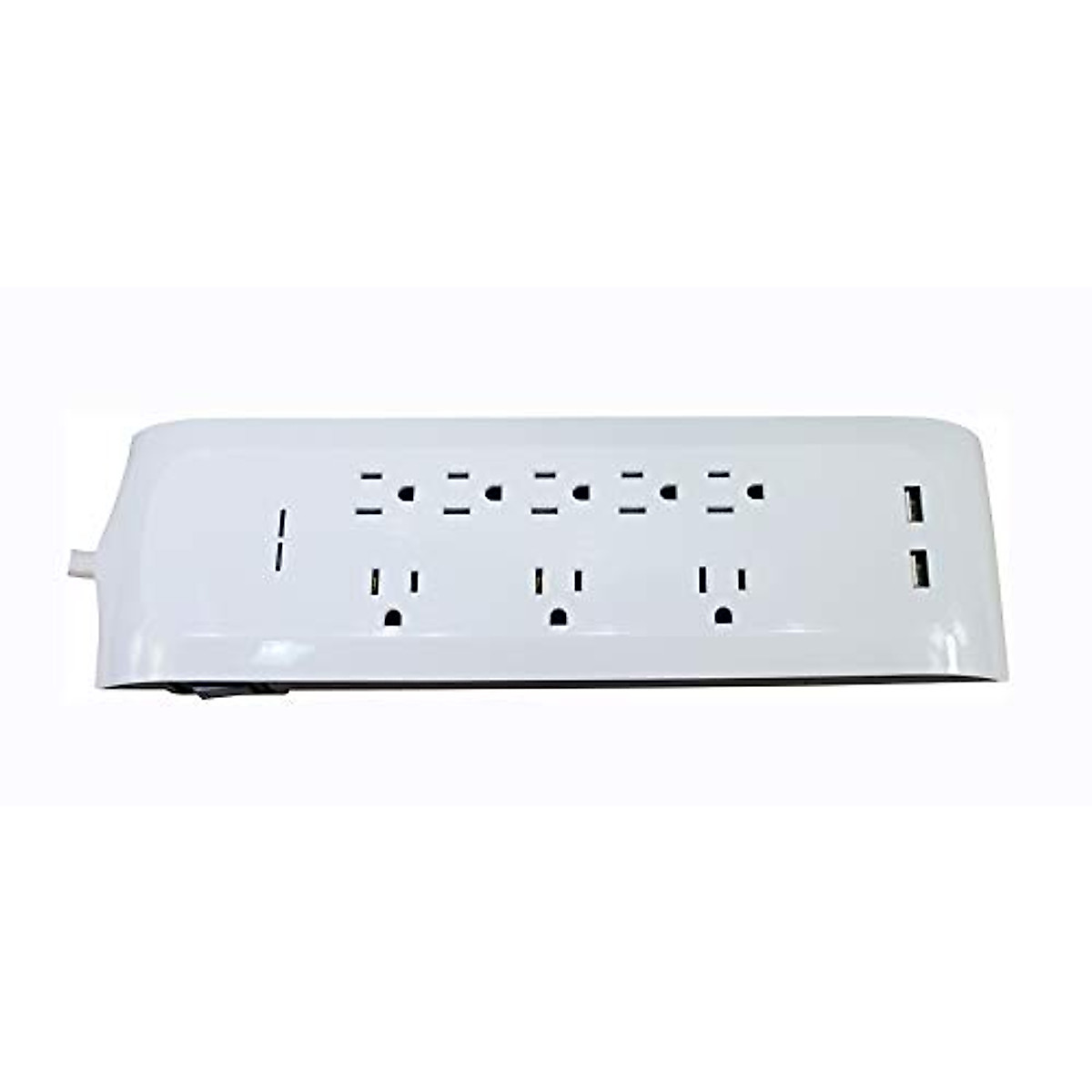 MaxWorks 50390 900 Joule 8 Outlet Power Strip with 2 USB Charging Ports, 8 Foot Power Cord 1875W 15A 125V 60HZ SJT 14/3