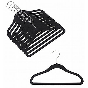 ClosetHangerFactory 12" Childrens Black Slim-Line Hanger