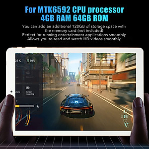 aqxreight 10.1 Inch Tablet 4GB RAM 64GB ROM Tablet 100-240V 5G WiFi Dual Card Dual Standby 2MP Front 5MP Rear Reading for Android 10 (U.S. regulations)