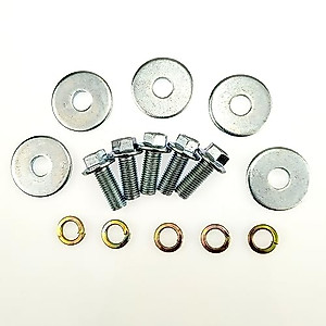 ANP PUAUTO 3/4 Inch Go Kart Clutch Bolt Kit Predator Engine Clutch and Lock Washer for Go Kart Predator Engines, Minibike and Kart Engine, Bolts for 10/12 Teeth Clutch Bolt Kit（5PCS)
