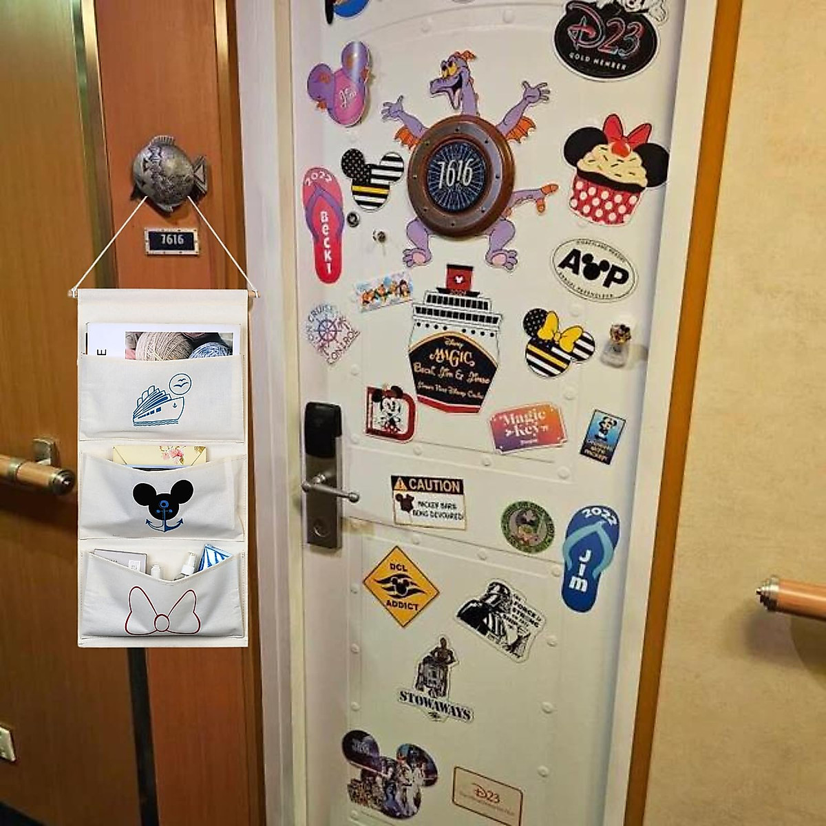 2024 Cruise Essential Fish Extender Gift Hanger 3-pockets Gift Exchange FE Holders Hanging Shelves (White)