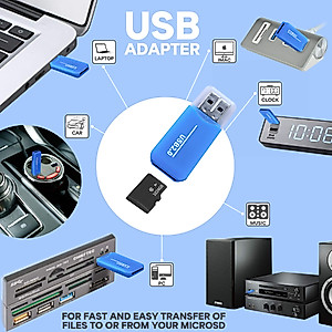 Micro SD Card 1 Tb | USB Adapter | SD Card Adapter | Pack of 3 | 10MB/s Transfer Rate | Plug and Play | All OS Compatible | Reliable and Stable Products | Large Storage Capacity (Blue)