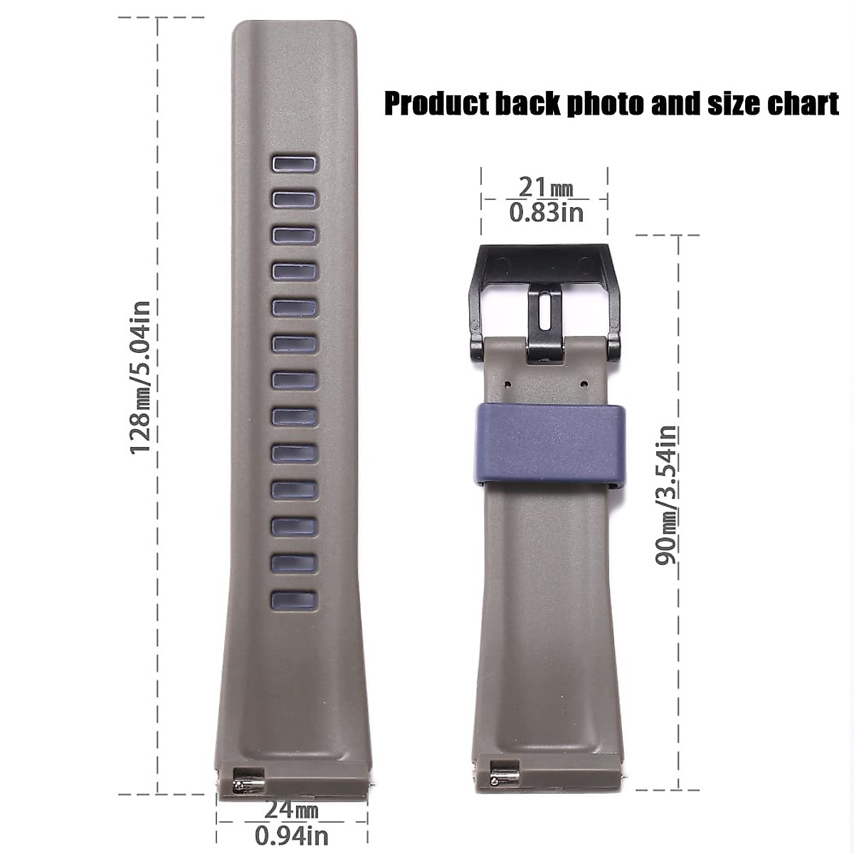 WRISTARMOR Resin Strap Replacement for Caiso G-Shock GA-2000 PRW-6600 PRG-600/650 Mens Watch Band Quick Release 24mm Bracelet Accessories(Navy grey)